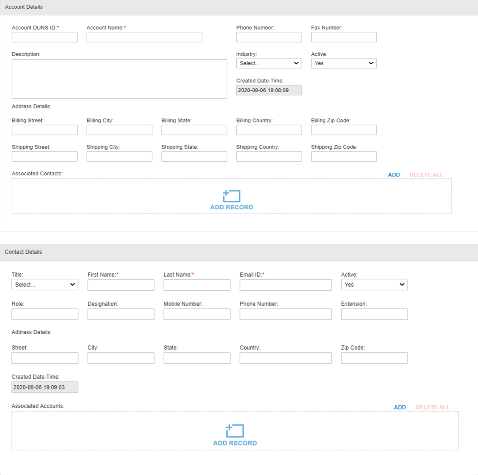 Account and Contact Management - Optymyze Apps